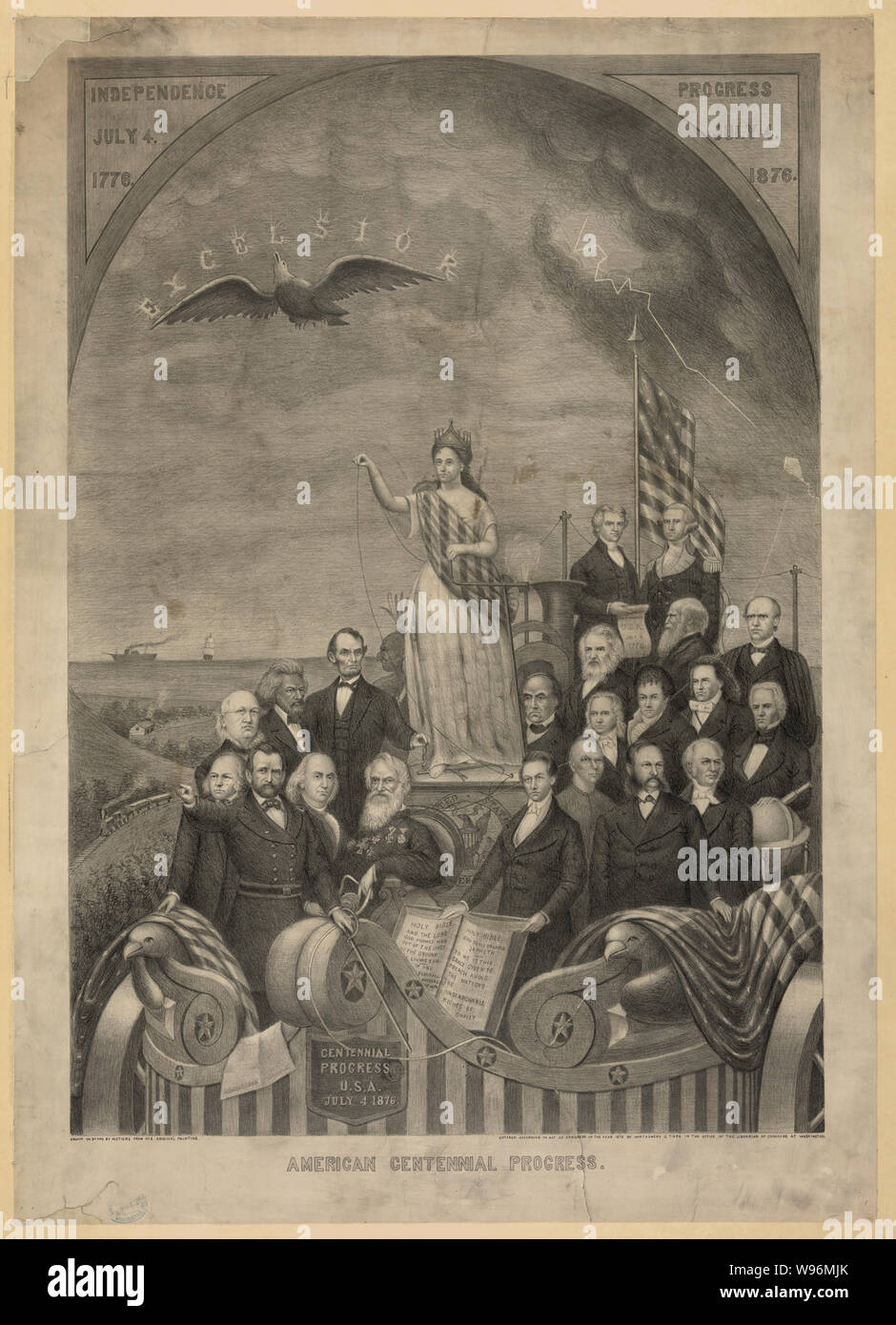 American Centennial Progress Stock Photo - Alamy