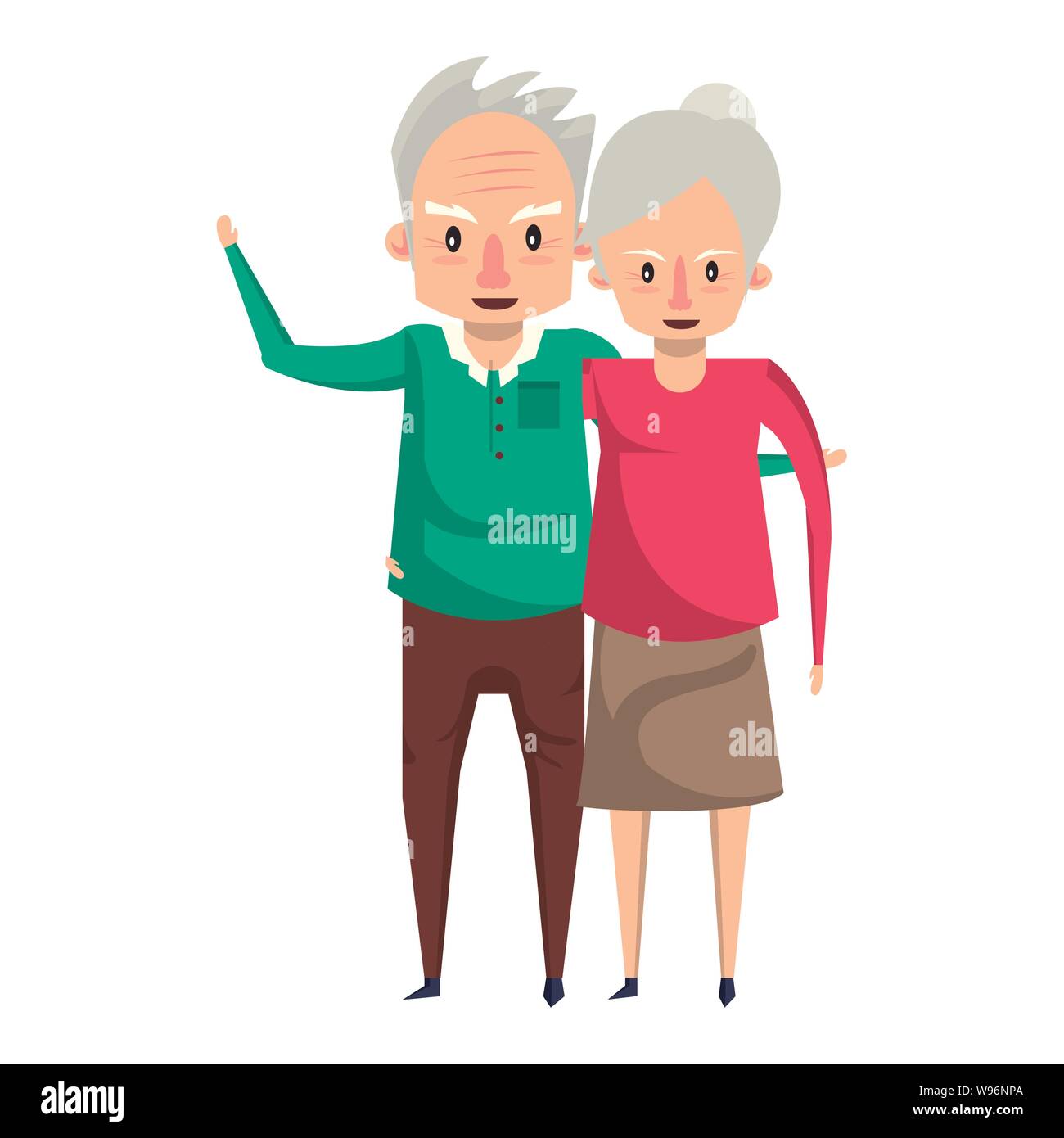 grandparents senior old people cartoon Stock Vector Image & Art - Alamy
