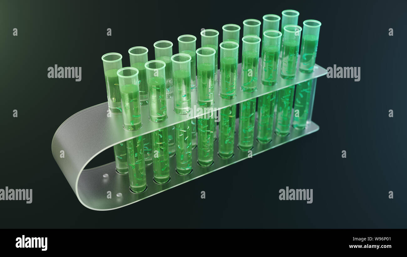 3D Illustration biofuel oil research in the laboratory, biofuel concept ...