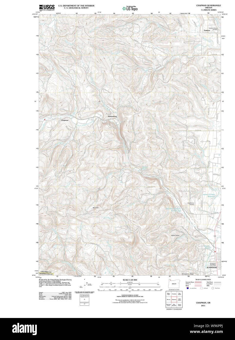 Map of chapman Cut Out Stock Images & Pictures - Alamy