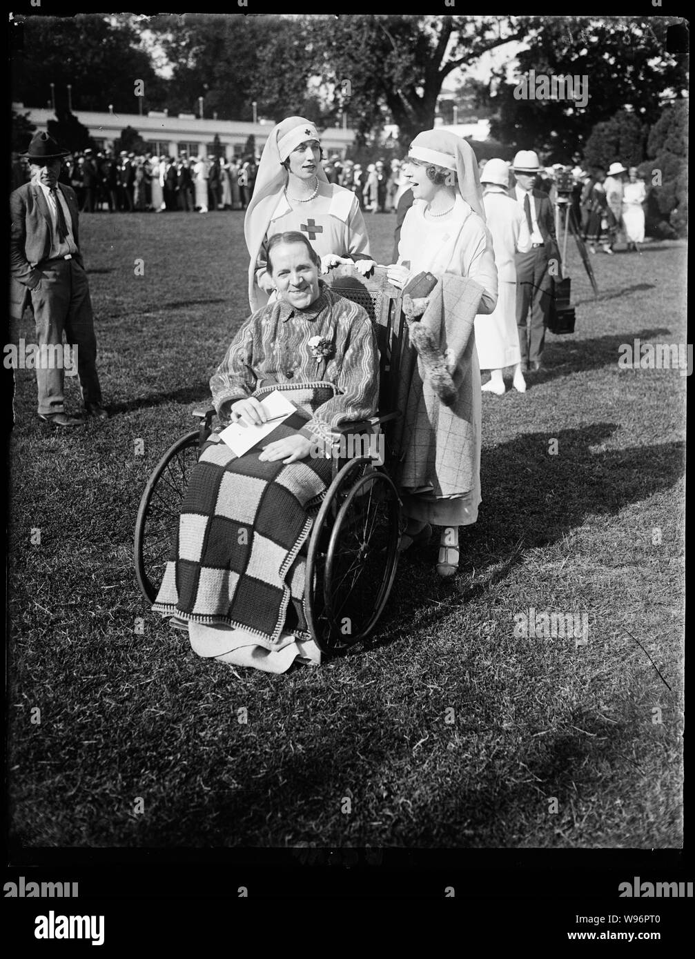 American Red Cross and person in wheelchair at White House, Washington ...