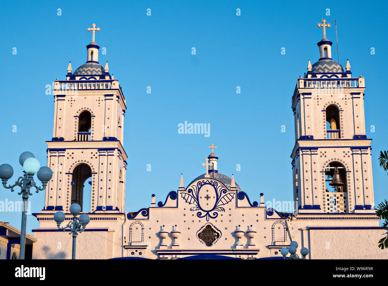 The Basilica of Our Lady of Mount Carmel Catholic Church at sunset in ...
