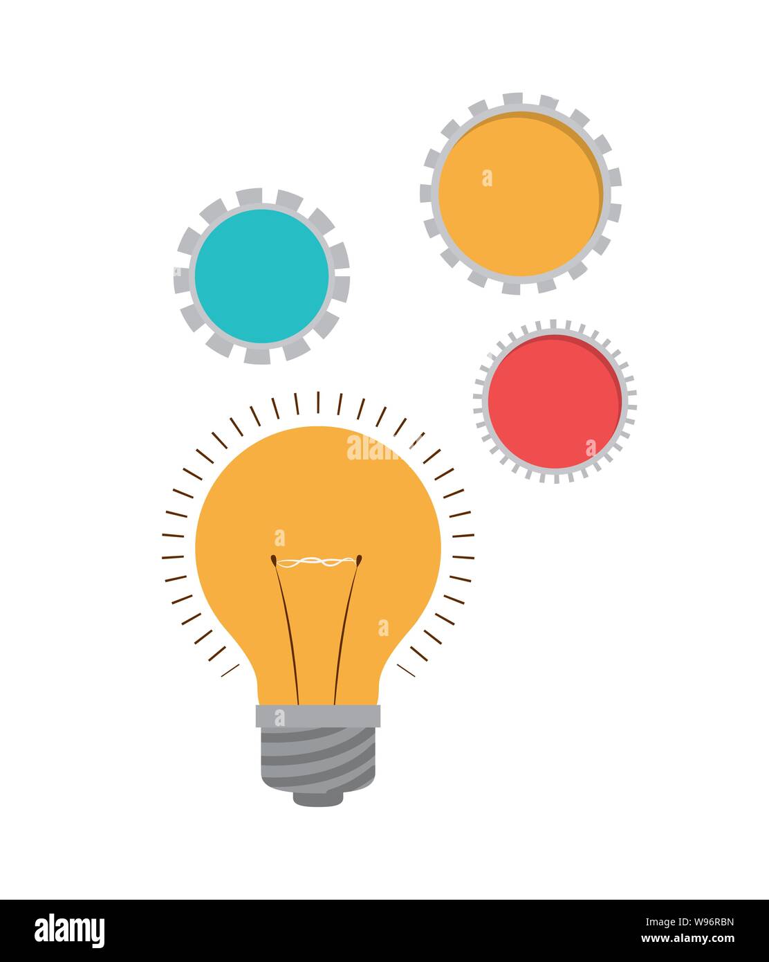 light bulb off in white background Stock Vector Image & Art - Alamy