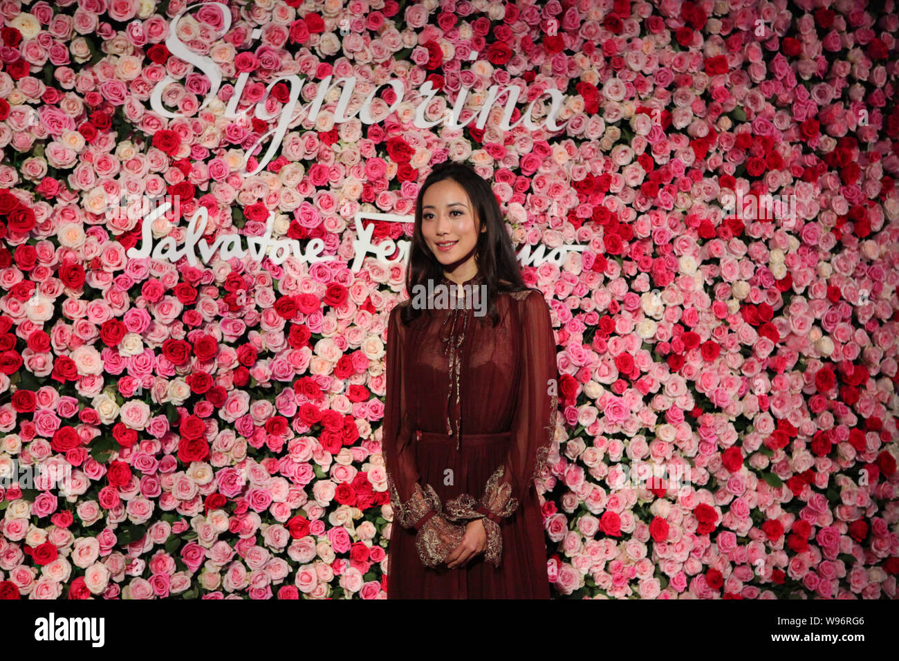 Chinese singer and actress Cecilia Han Xue poses during a launch ...