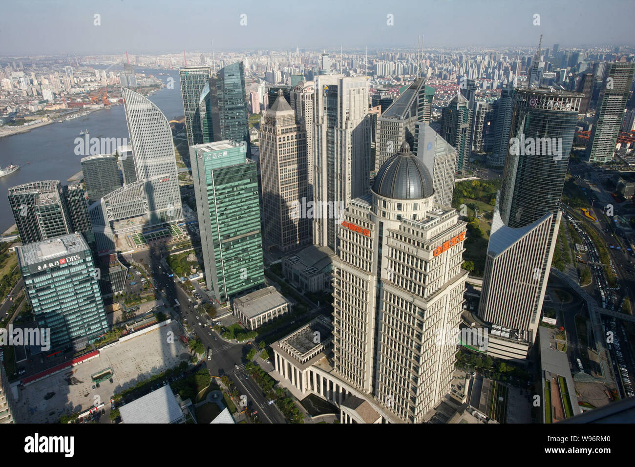 Shanghai skyline pudong 2012 hi-res stock photography and images - Alamy