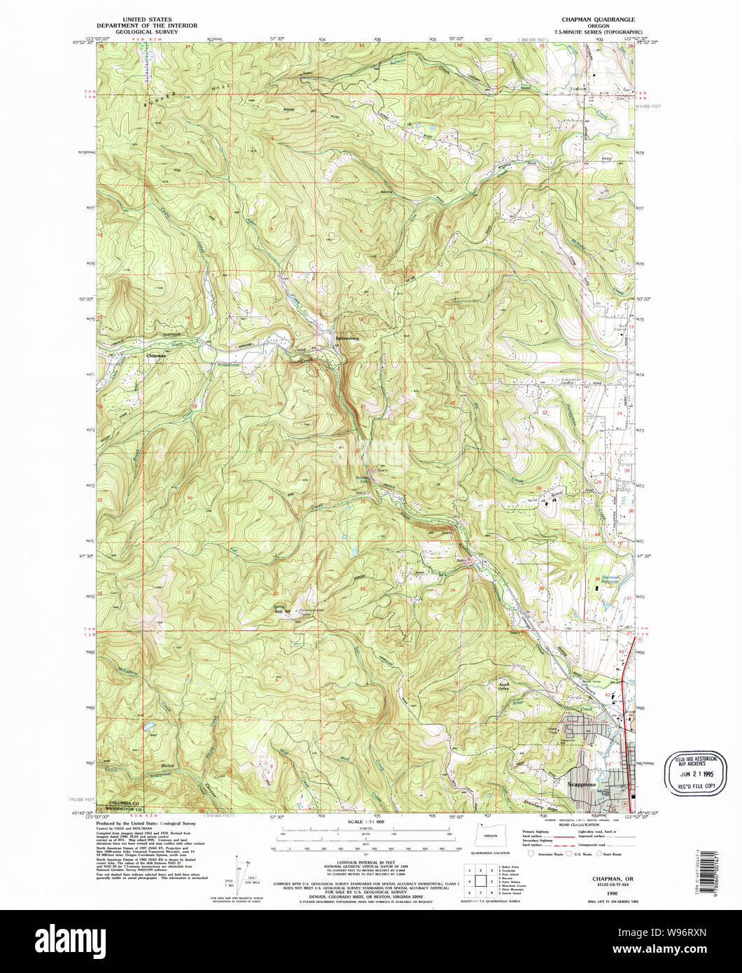 Map of chapman hi-res stock photography and images - Alamy