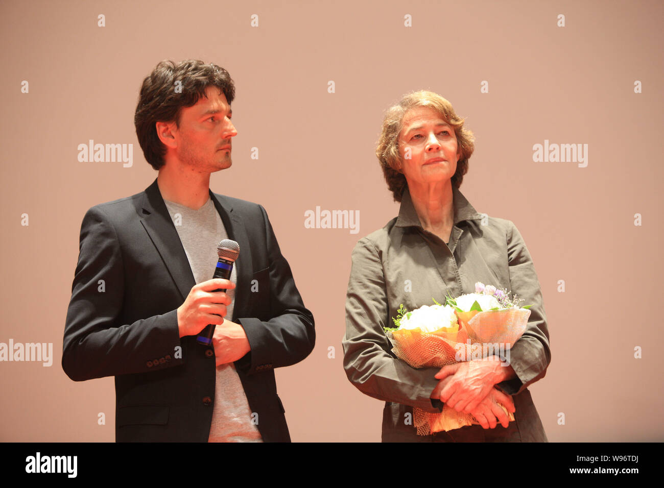 British actress Charlotte Rampling and director Barnaby Southcombe ...