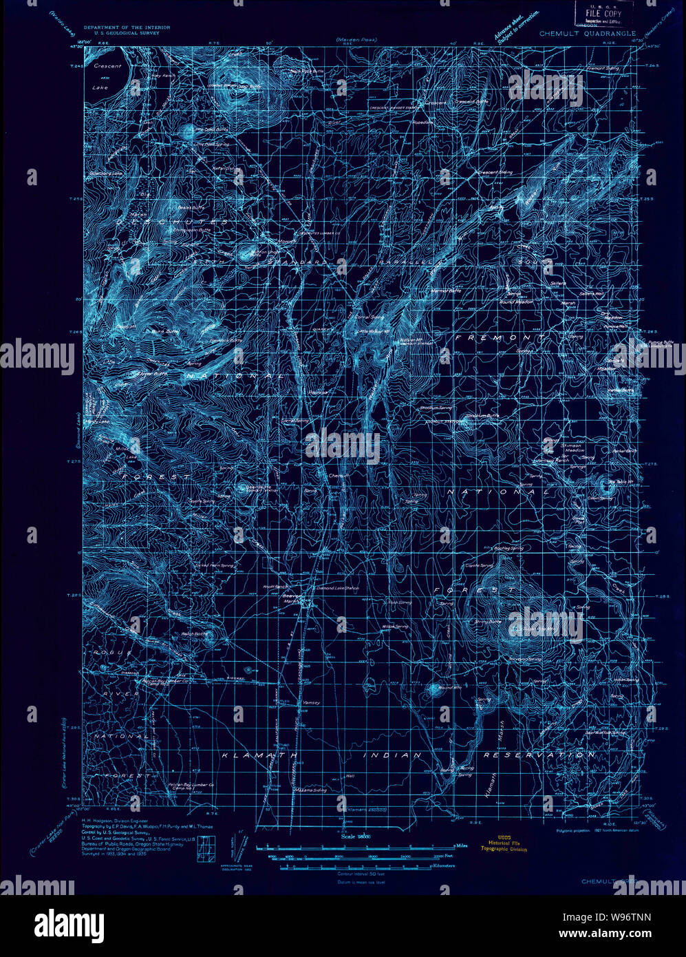 Map of chemult hi-res stock photography and images - Alamy