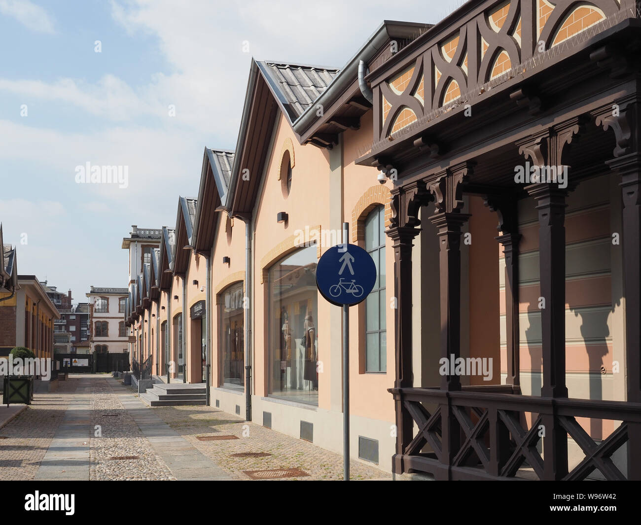 COLLEGNO, ITALY - CIRCA AUGUST 2019: Cotton mill factory at Leumann ...