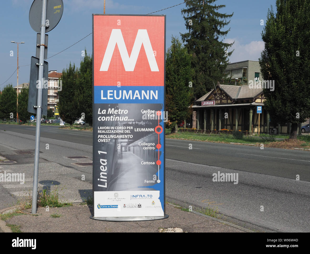 COLLEGNO, ITALY - CIRCA AUGUST 2019: New Subway Station at Leumann ...