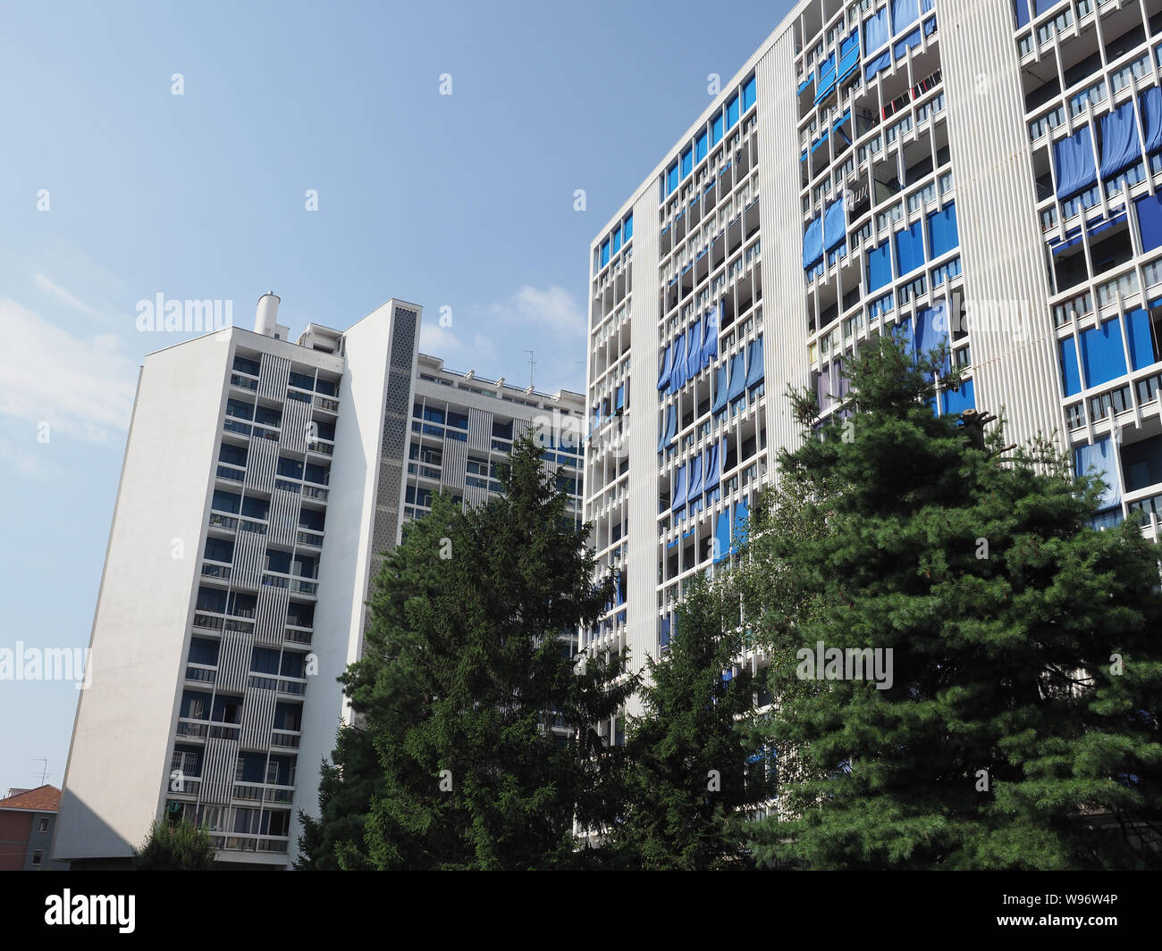 COLLEGNO, ITALY - CIRCA AUGUST 2019: Sky Palace modernist residence ...