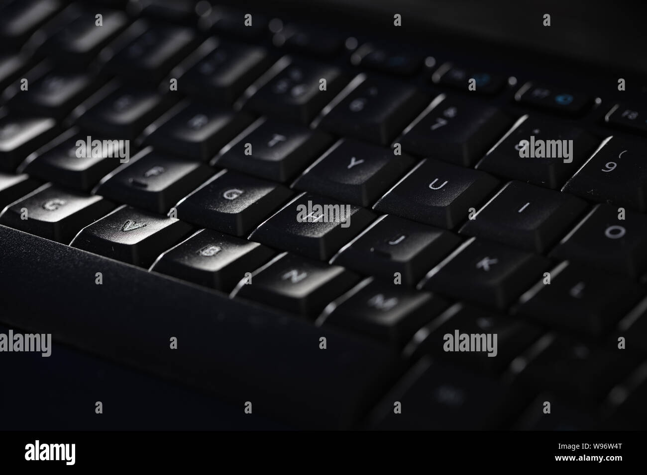 Close-up of a black keyboard Stock Photo - Alamy