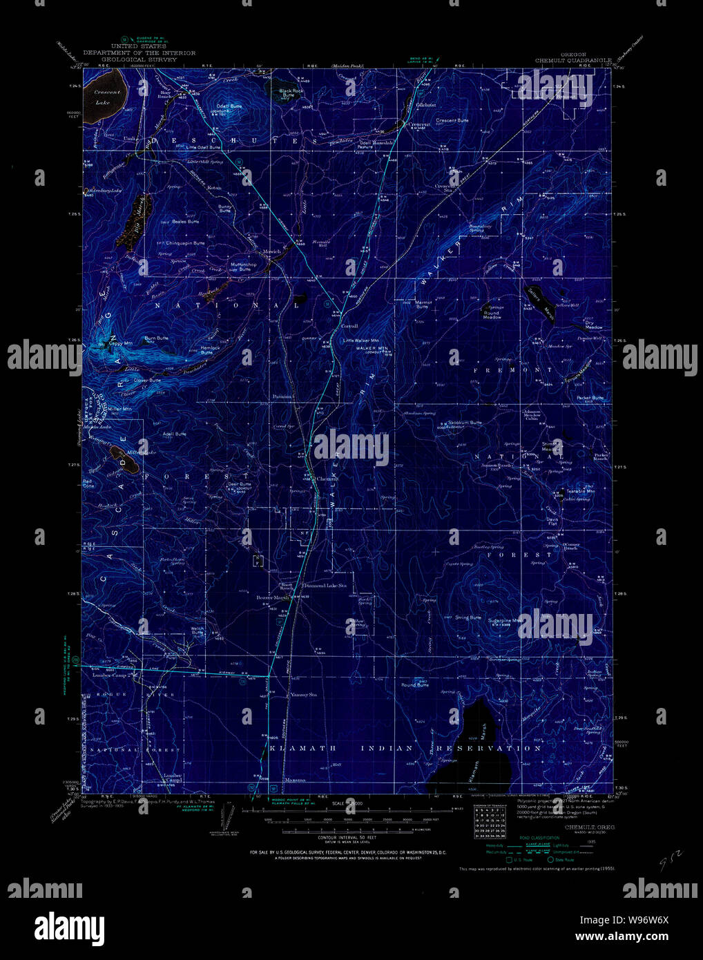 Map of chemult hi-res stock photography and images - Alamy