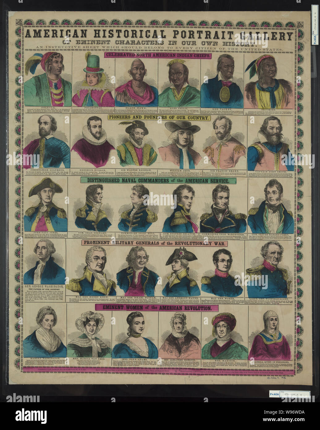 American historical portrait gallery Stock Photo - Alamy