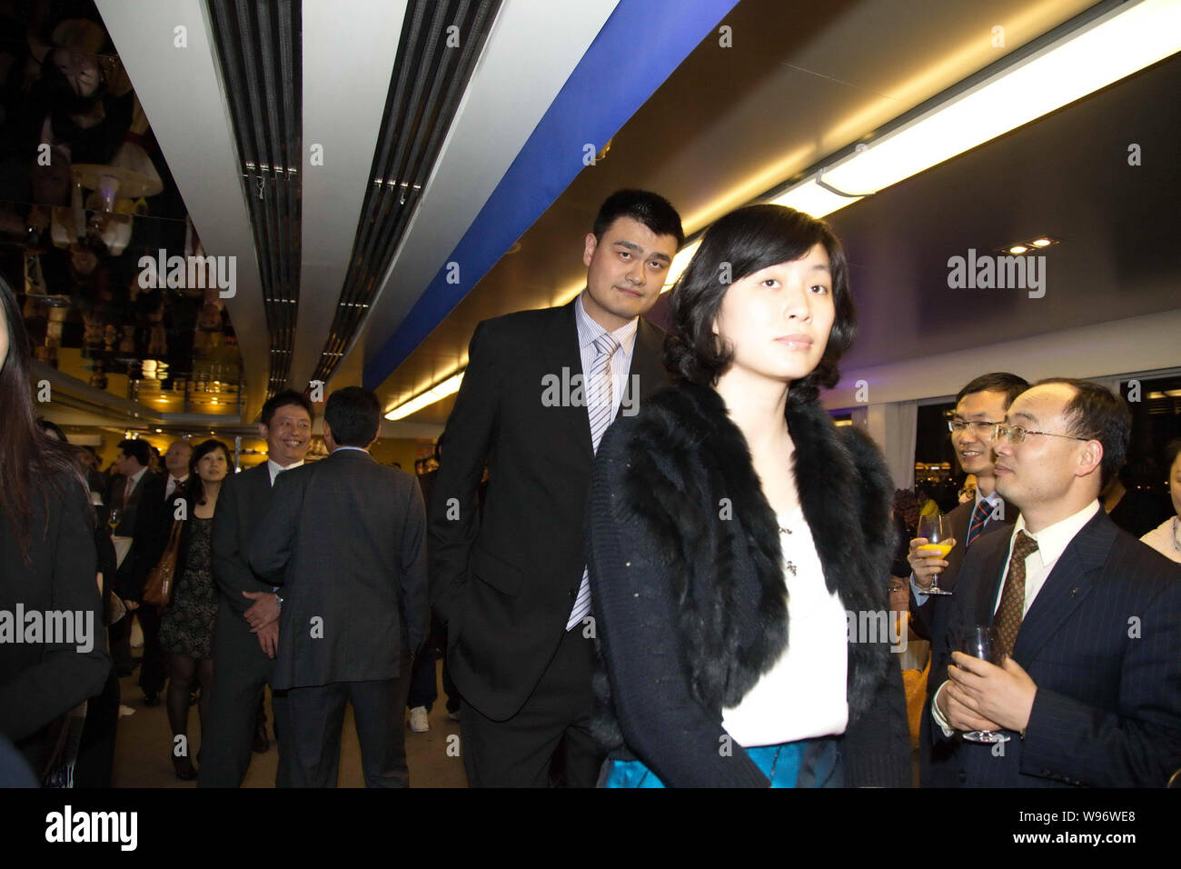 Retired Chinese basketball superstar Yao Ming and his wife Ye Li attend ...