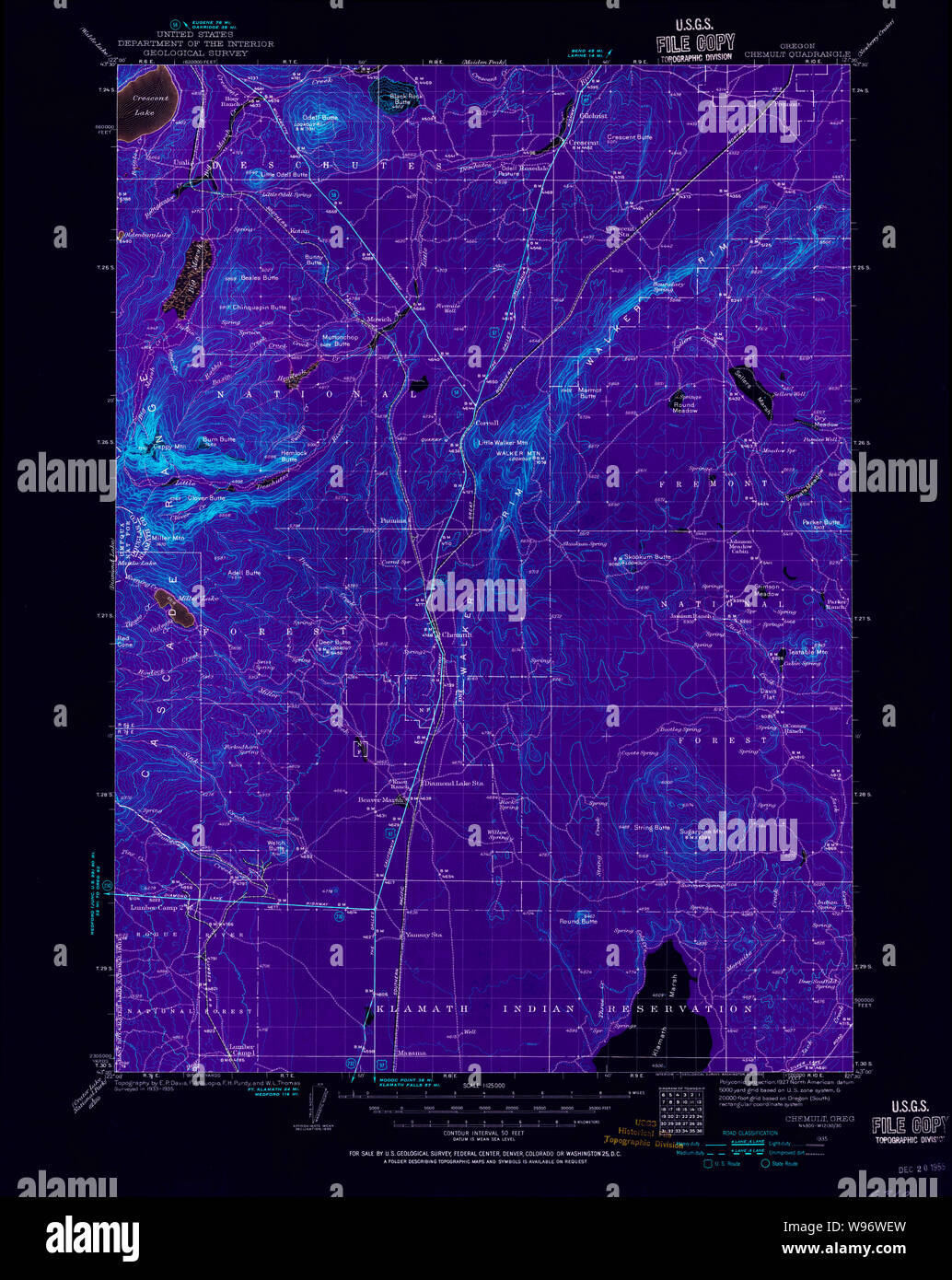 Map of chemult hi-res stock photography and images - Alamy