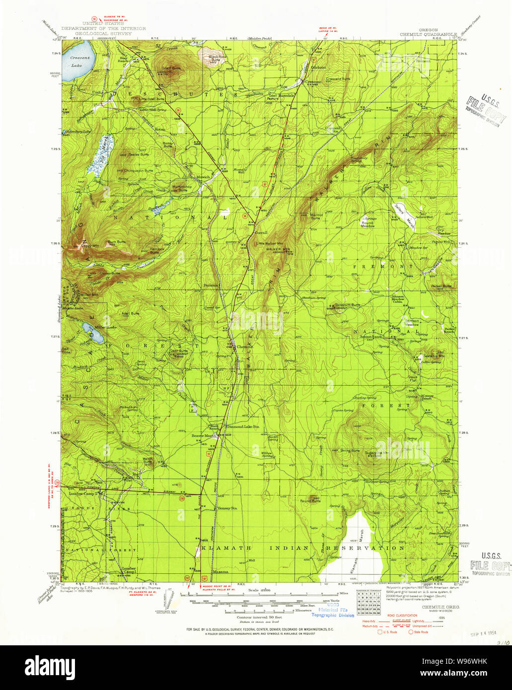 Map of chemult hi-res stock photography and images - Alamy