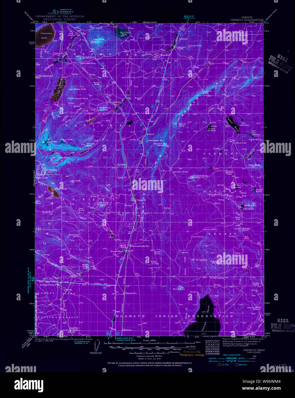 Map of chemult hi-res stock photography and images - Alamy