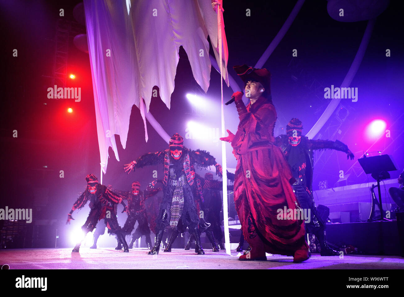 Hong Kong singer and actor Leo Ku performs during his concert, Amazing ...