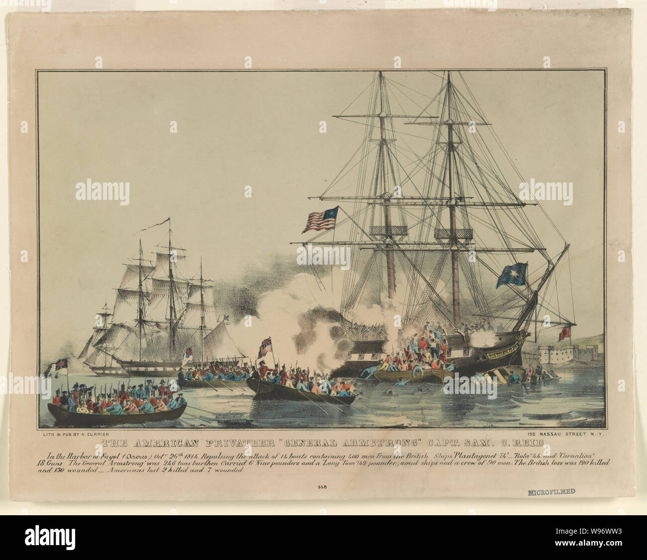 American privateer General Armstrong Capt. Sam. C. Reid / lith. & pub ...