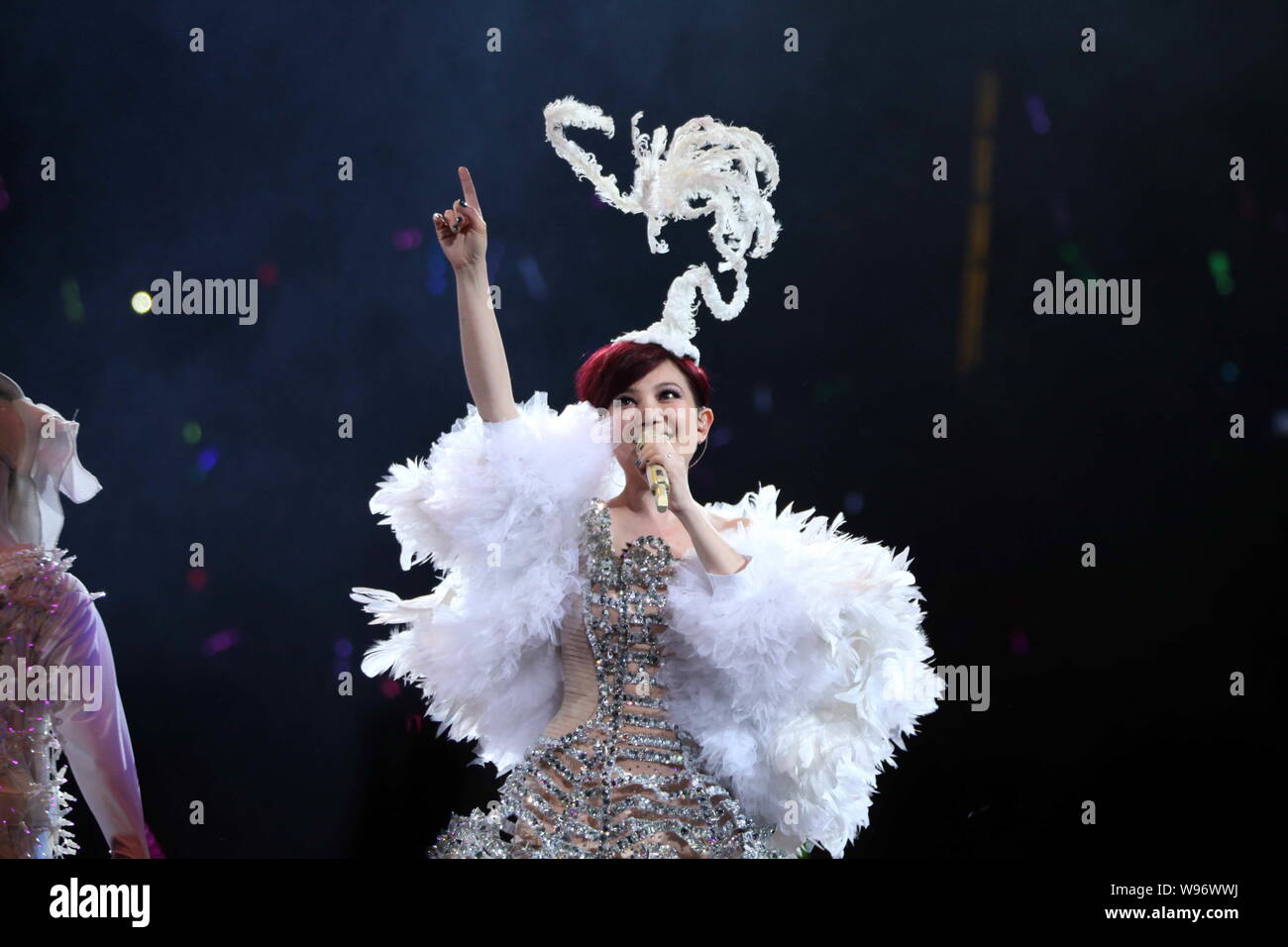 Malaysian singer Fish Leong performs during a concert on Valentines Day ...