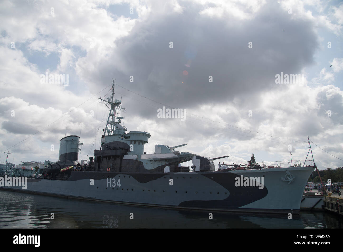 Museum ship ORP Blyskawica is a Grom class destroyer which served in ...