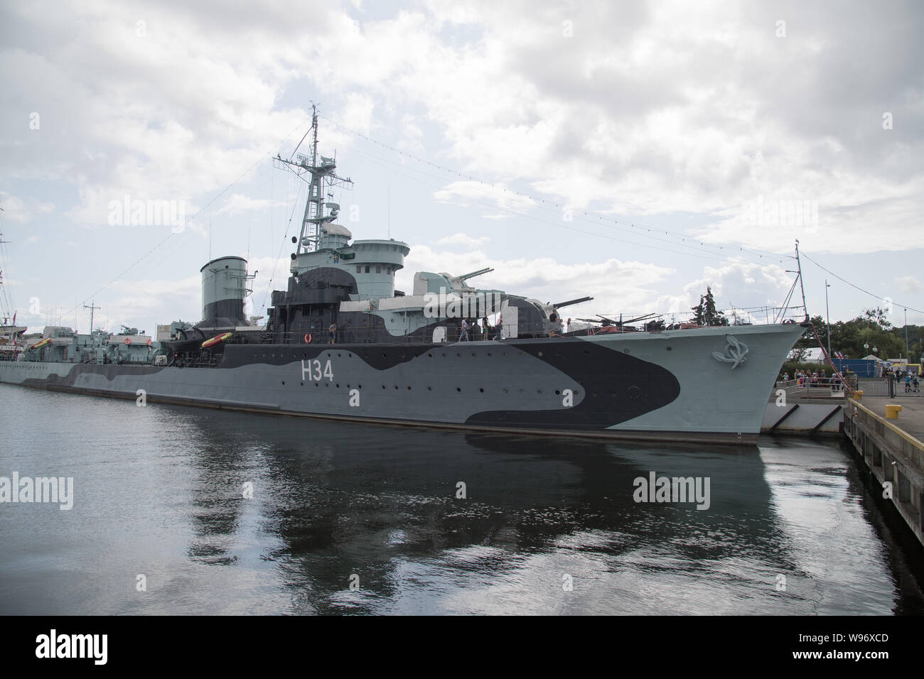 Museum ship ORP Blyskawica is a Grom class destroyer which served in ...