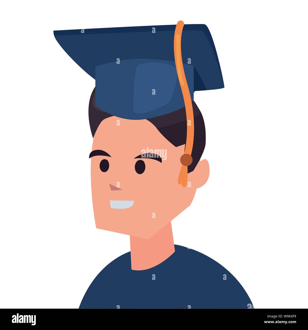 boy student with graduation suit back to school vector illustration ...