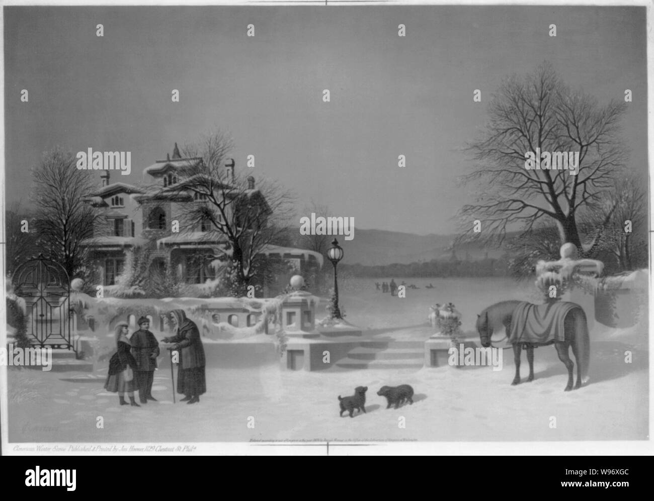 Three people in foreground Black and White Stock Photos & Images - Alamy