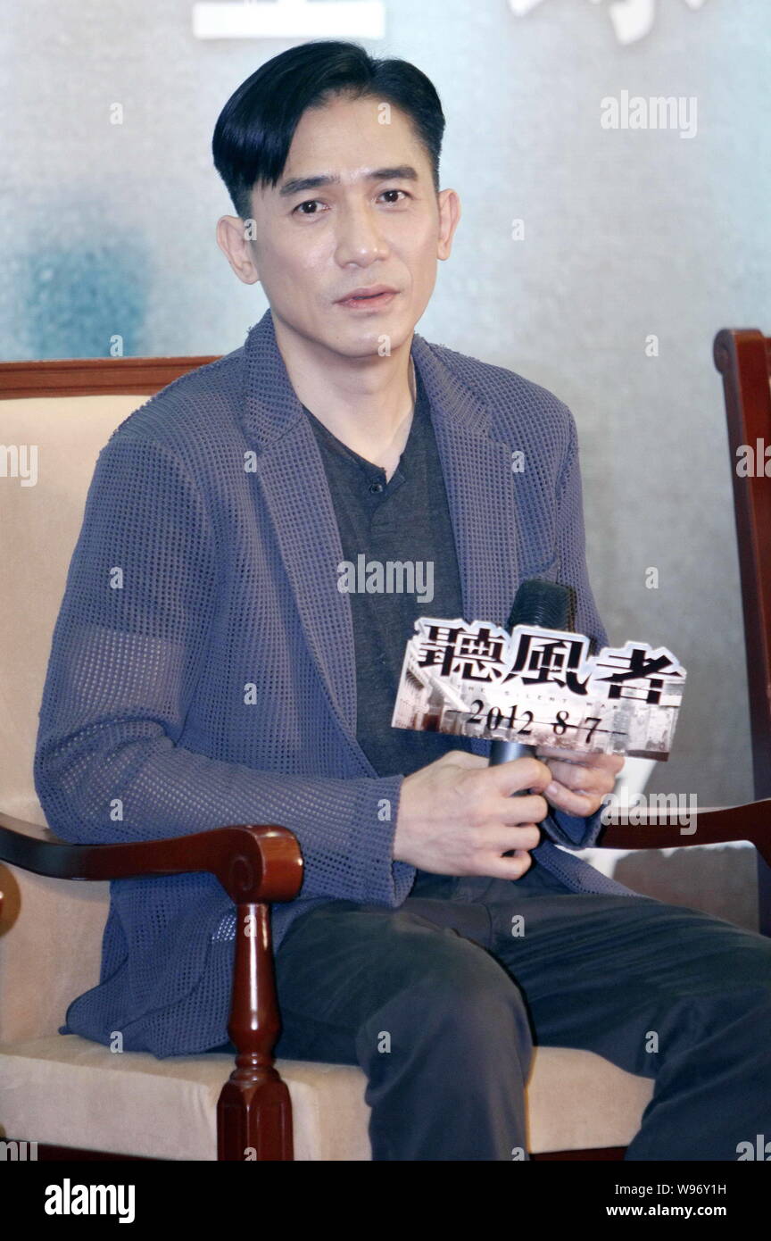 Hong Kong Actor Tony Leung Attends A Press Conference For The Movie The Silent War In Beijing