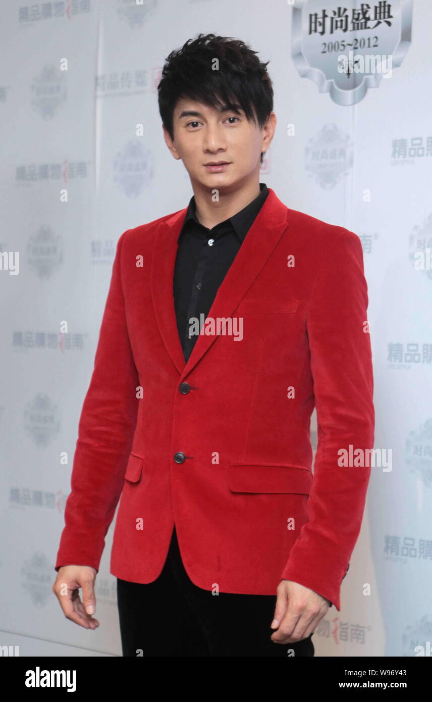 Taiwanese actor Nicholas Wu poses during a fashion awards ceremony in ...