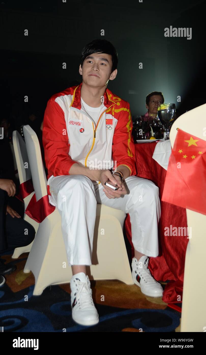 Chinese Olympic swimming champion Sun Yang attends the Gary Player ...