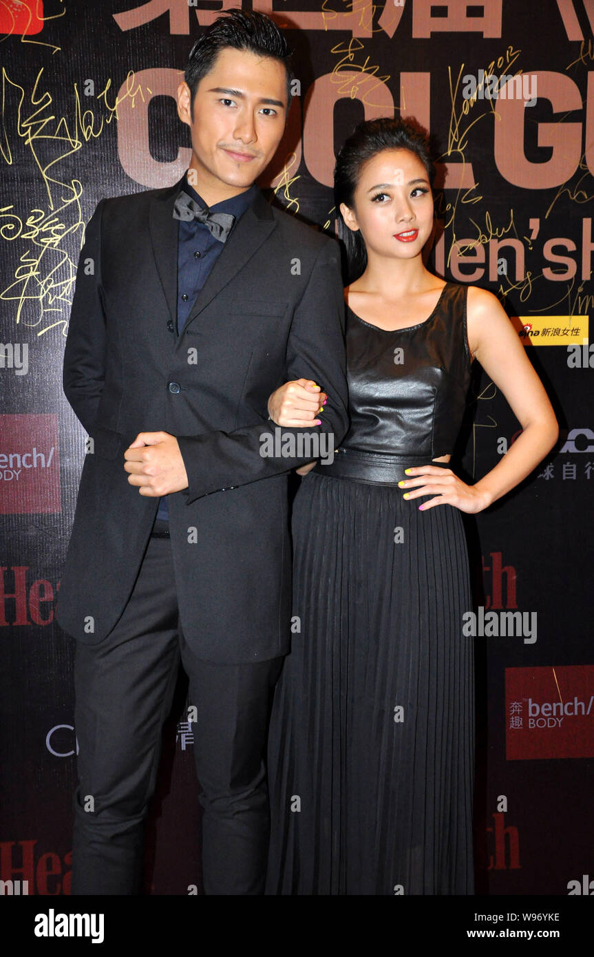 Taiwanese singer and actress Even Wu, right, and Chinese model, singer ...