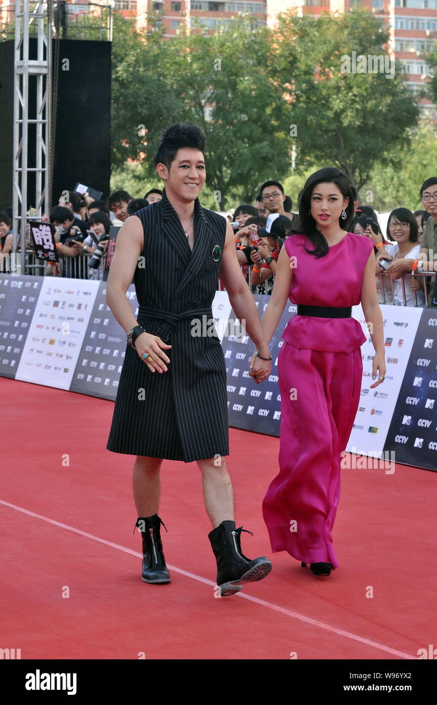 Chinese actress Zhu Zhu, right, girlfriend of Juventus FC owner Lapo ...