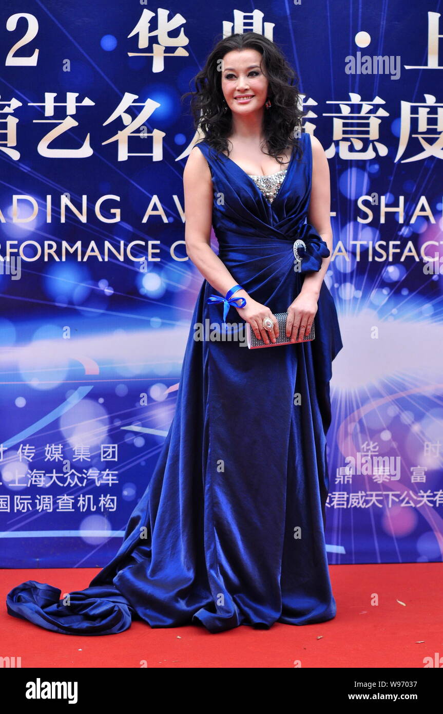 Chinese senior actress Liu Xiaoqing poses on the red carpet during the ...