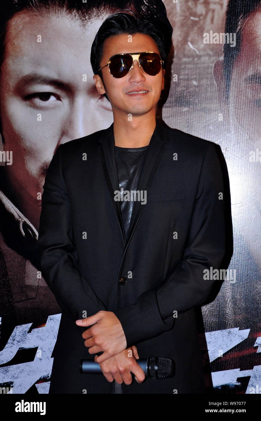 Hong Kong actors Nicholas Tse poses during the premiere of the movie ...