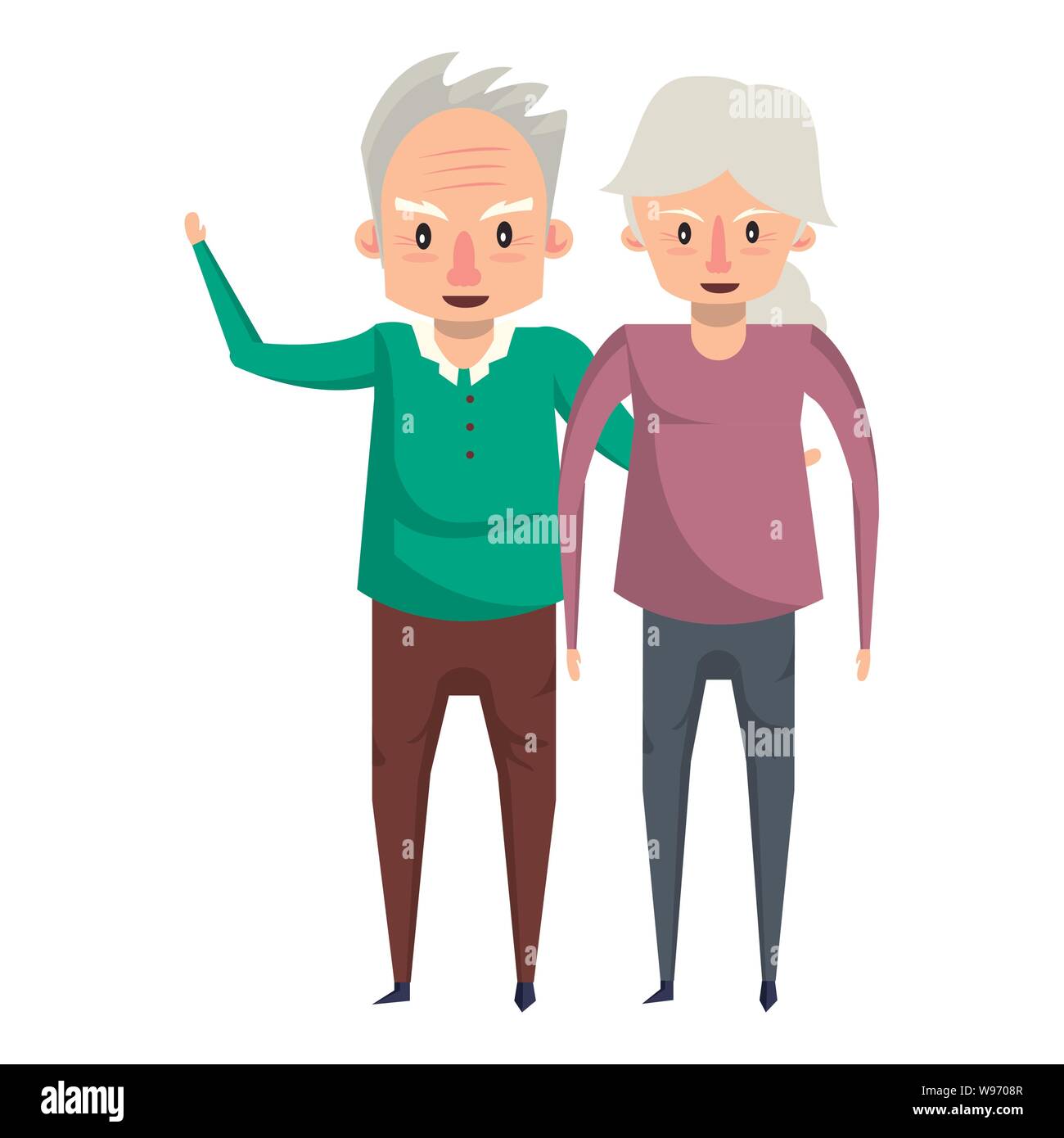 grandparents senior old people cartoon Stock Vector Image & Art - Alamy