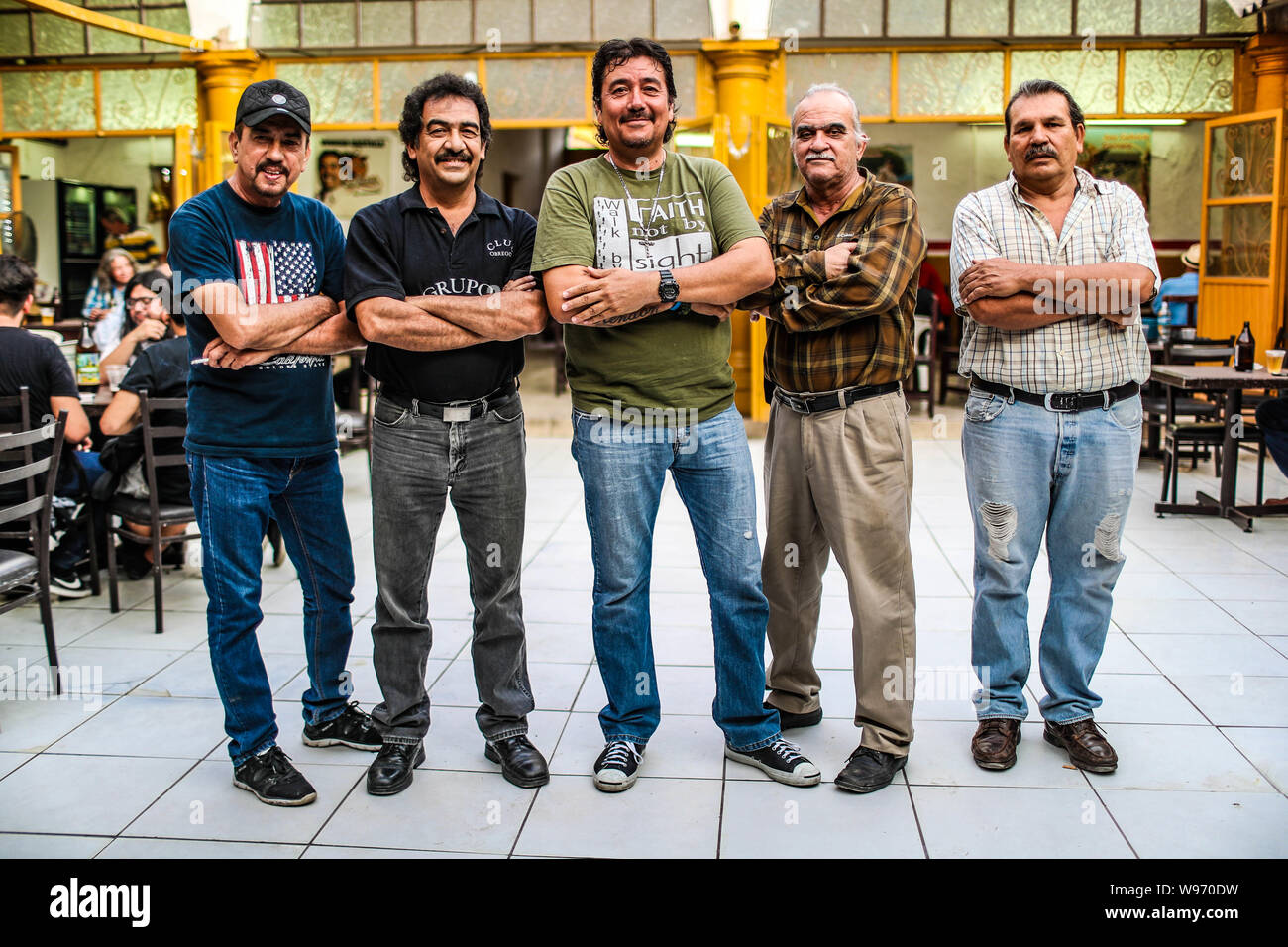 Grupo Nibeel 70 in the Mexican club Obregon canteen in Hermosillo ...