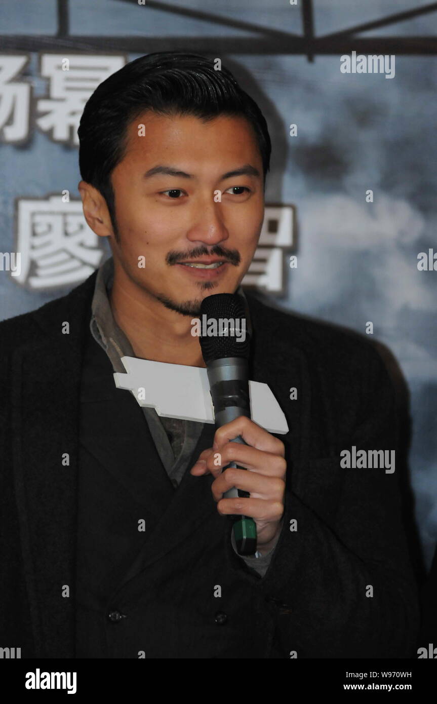 Hong Kong actor Nicholas Tse speaks during a press conference for the ...