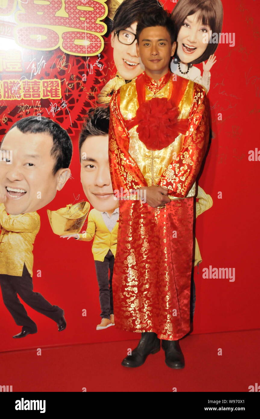 Hong Kong actor Bosco Wong poses during a premiere ceremony for the new ...