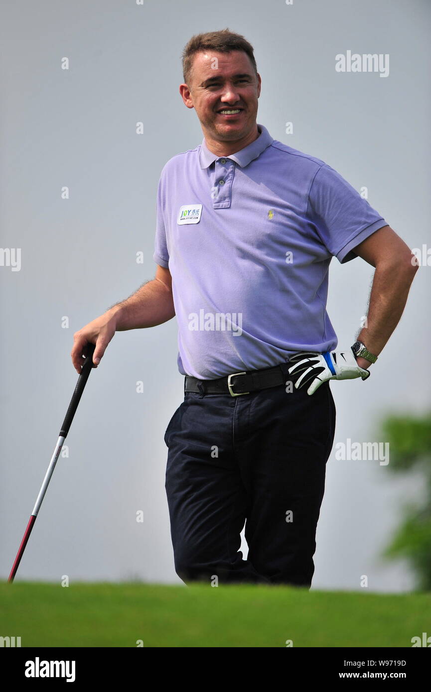Scottish snooker player Stephen Hendry looks on during the 2012 Mission ...