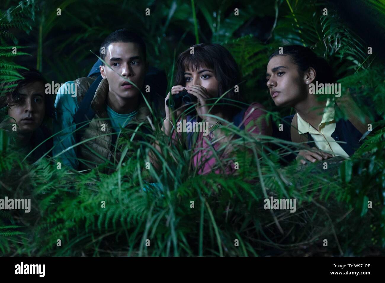 Dora And The Lost City Of Gold From Left Nicholas Coombe Jeff Wahlberg Isabela Moner As