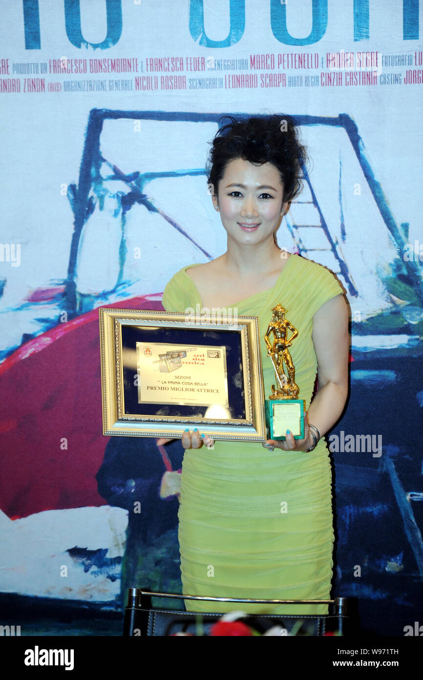 Chinese actress Zhao Tao, who won the best actress prize of Italys ...