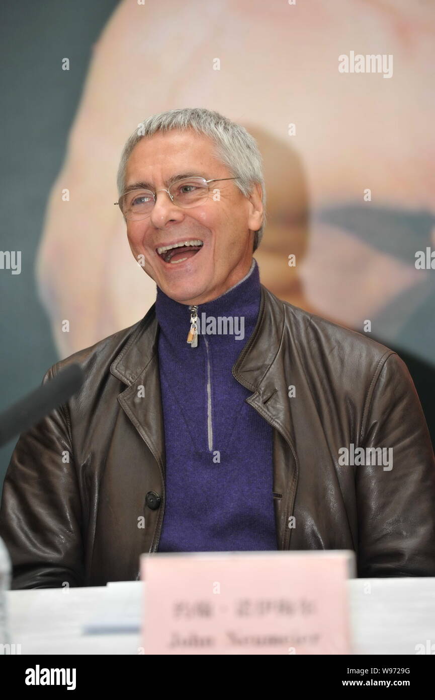 American director John Neumeier smiles duing a press conference for the ...