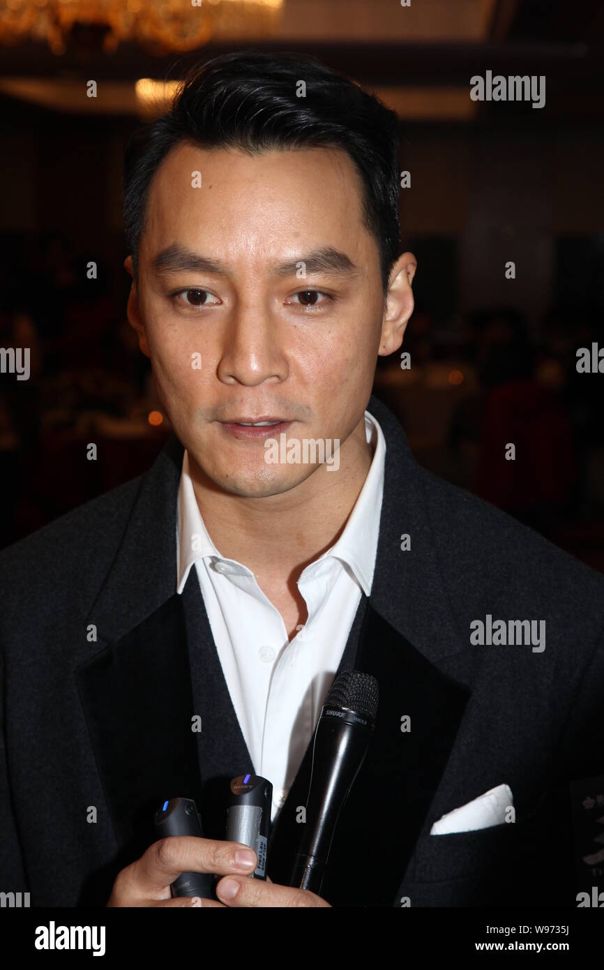 Hong Kong actor and director Daniel Wu reacts at the premiere of the ...