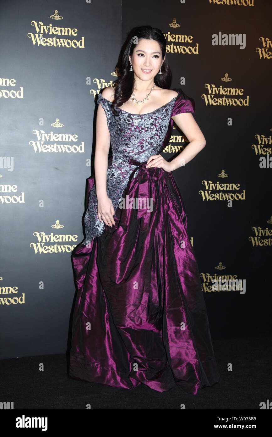 Hong Kong actress Christine Kuo poses as she arrives for a Vivienne ...