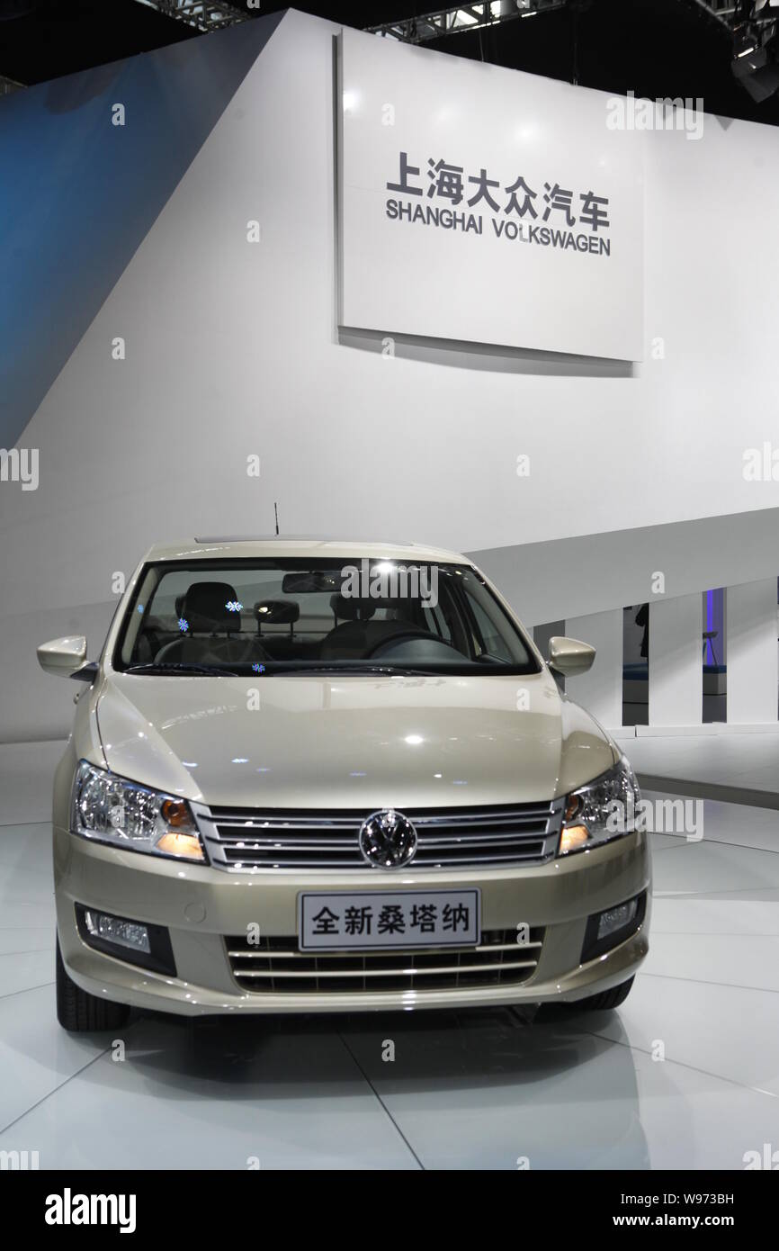 A New Santana of Shanghai Volkswagen, a joint venture between SAIC and ...