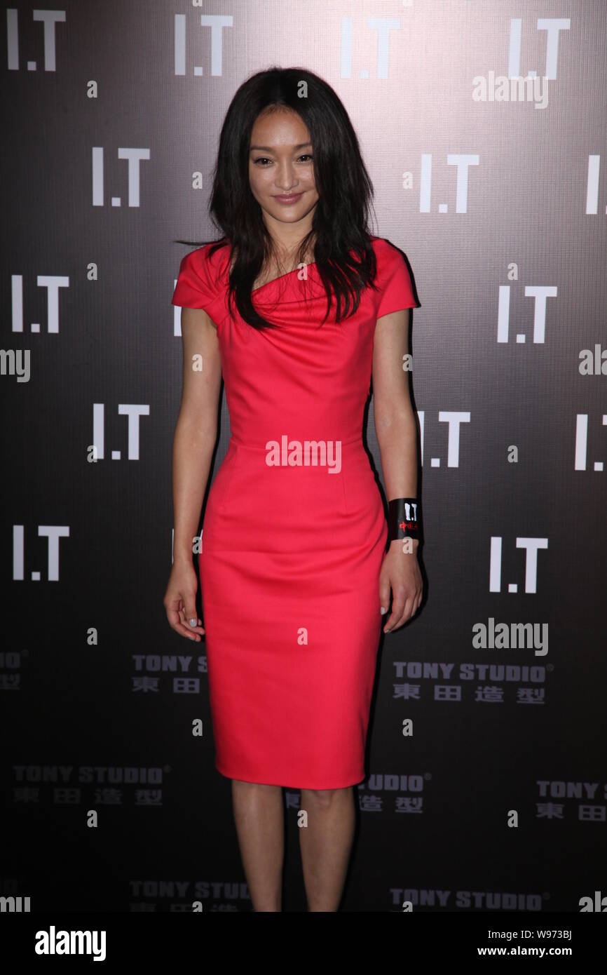 Chinese actress Zhou Xun poses as she arrives at a celebration of Hong ...