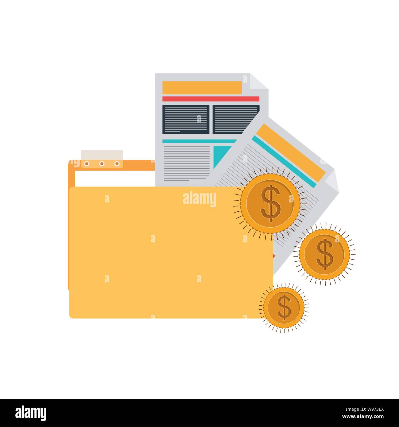 White folder cut out Stock Vector Images - Alamy