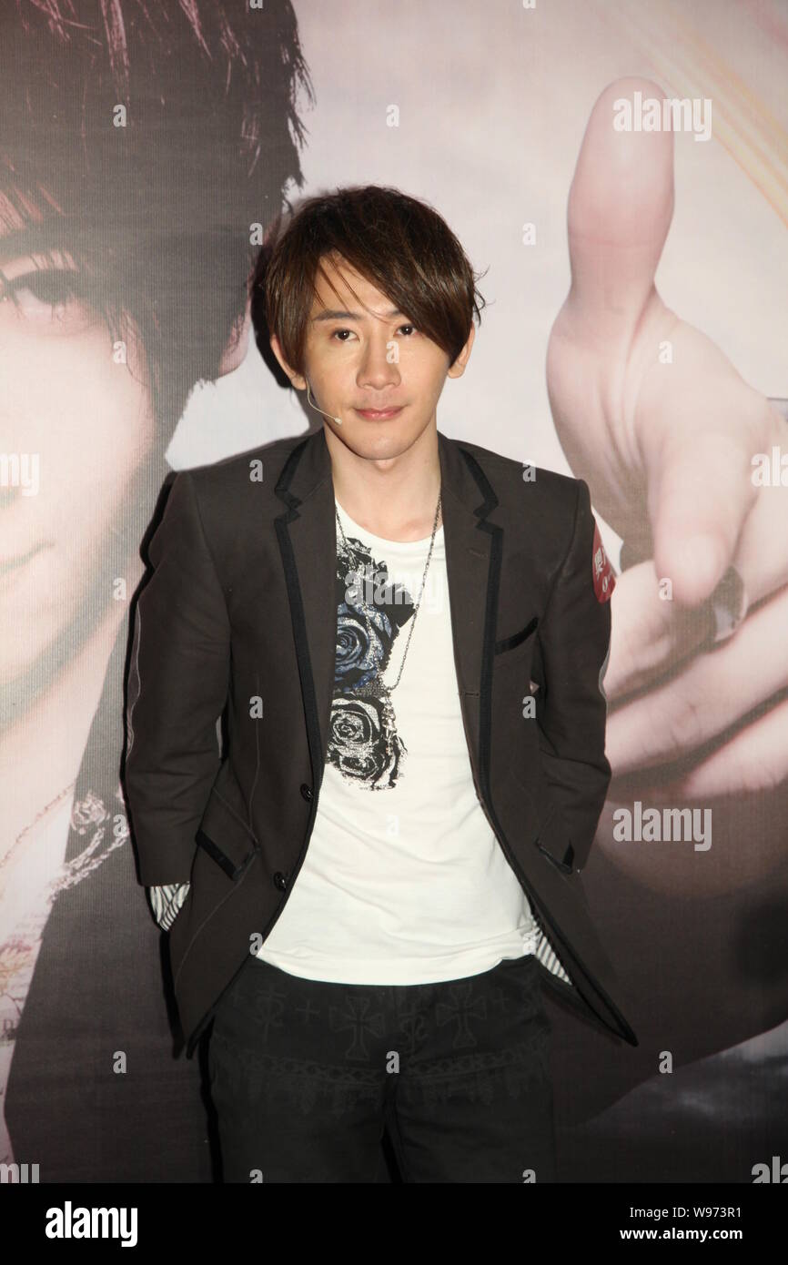 Taiwanese magician Lu Chen (Louis Liu) poses during a magic show at ...